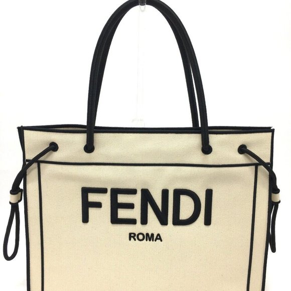 Fendi | Bags | Authenticity Guaranteed Fendi Logo Rome Shopper Large ...